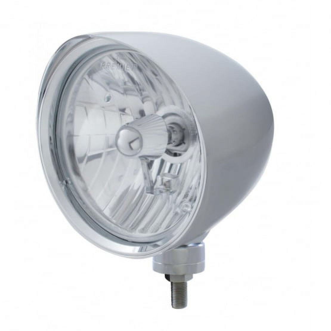 Chrome "Chopper" Headlight With Smooth Visor Crystal H4 Bulb - Walmart.com