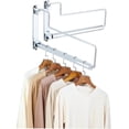 Chrome Clothes Drying Rack, Wall Mounted Swing Arm Hanger for Laundry ...