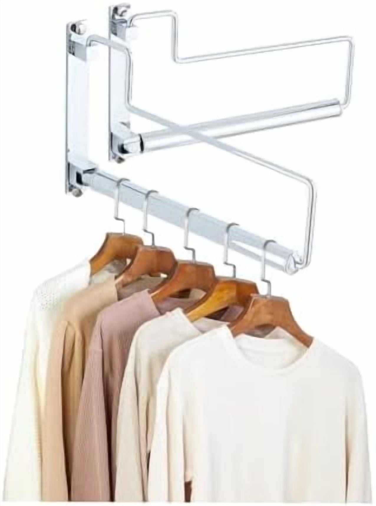 Chrome Clothes Drying Rack, Wall Mounted Swing Arm Hanger for Laundry ...