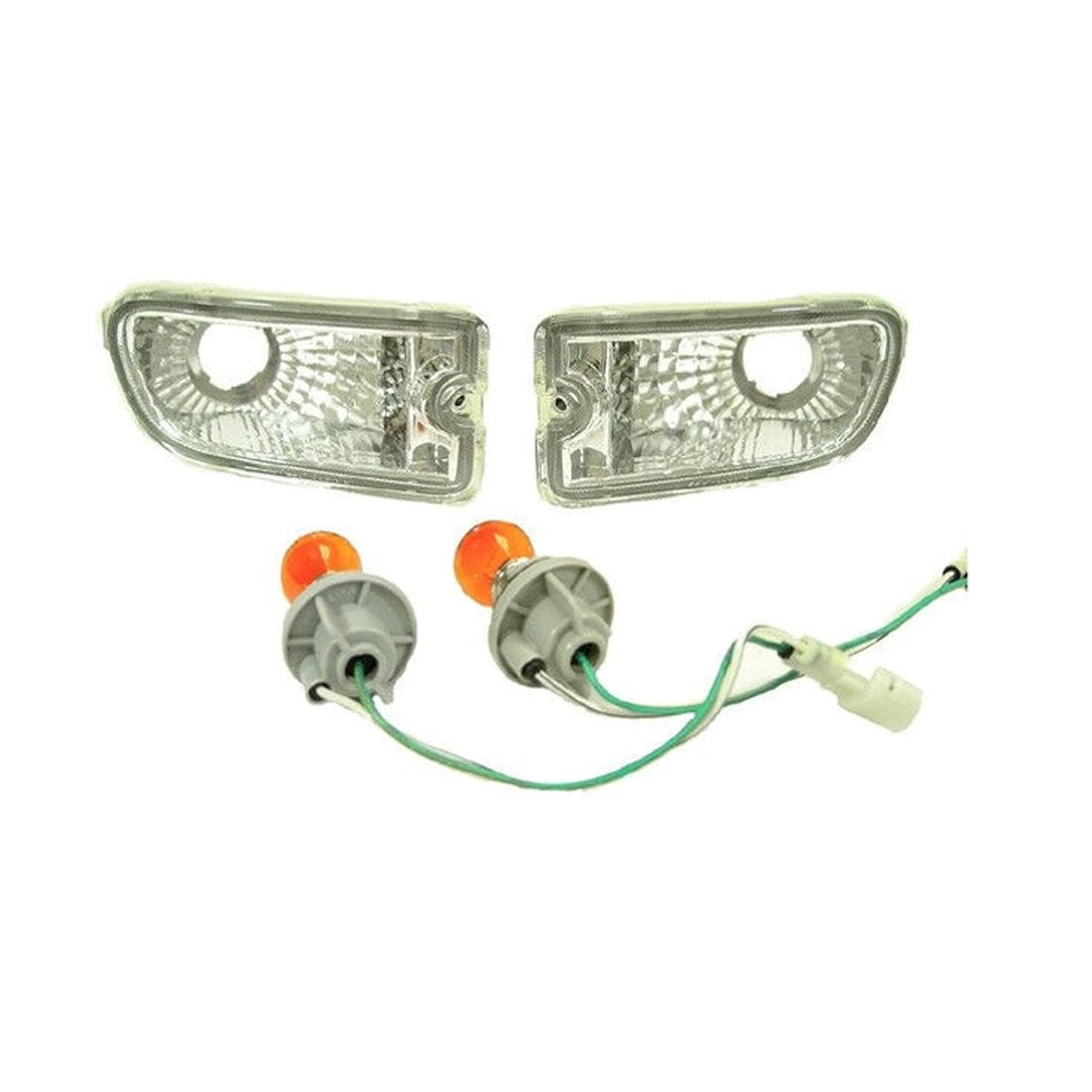 Chrome Crystal Clear Front Bumper Signal Lights with Incandescent Bulbs ...