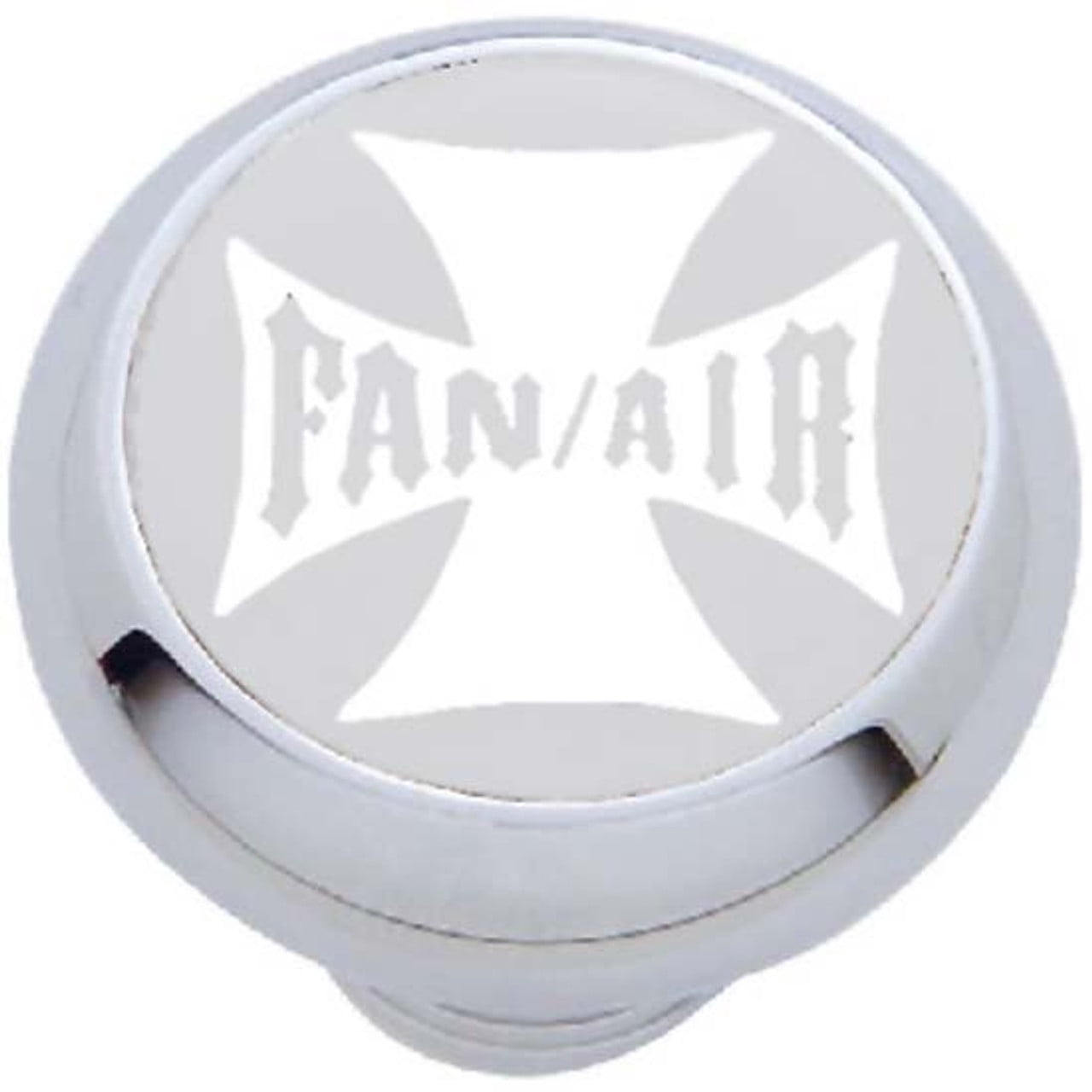 Chrome Dash Knob With Silver Fan/Air Maltese Cross Sticker - Walmart.com