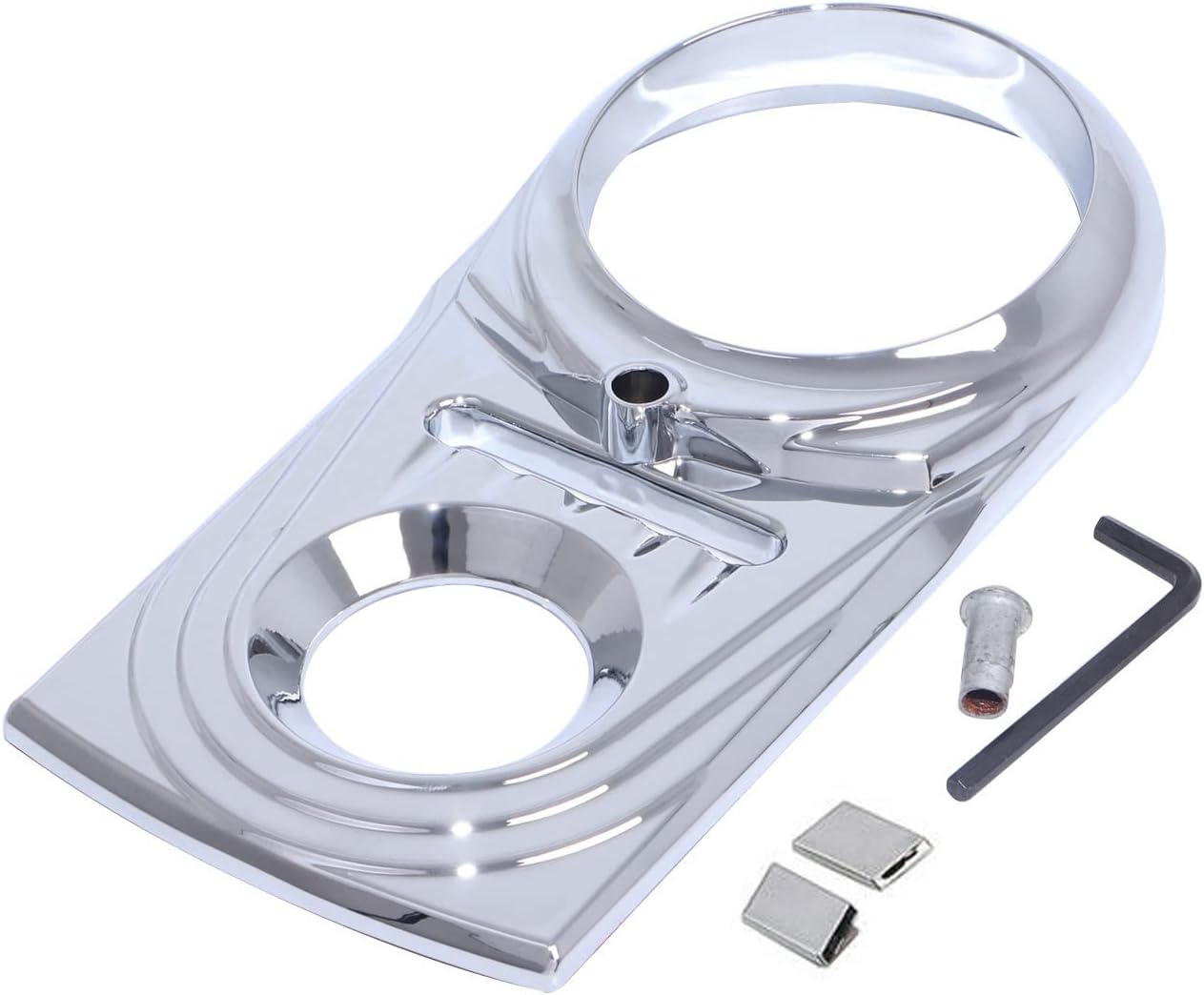 Chrome Dash Panel Insert Cover For Harley Softail Fatboy FLSTF Dyna ...