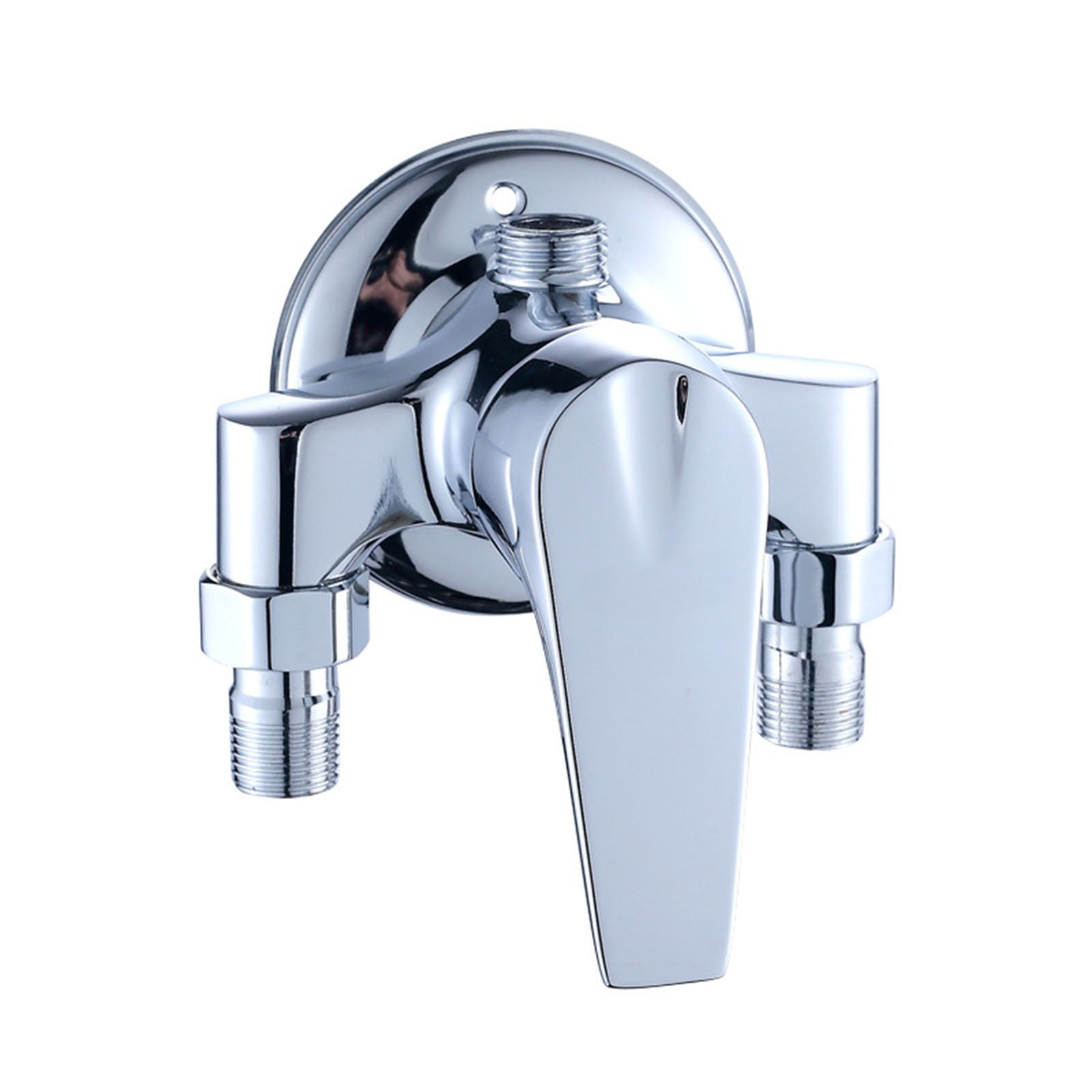 Chrome Deck Mount Shower Mixer Taps for Bathroom- Hot& Cold Mixing ...