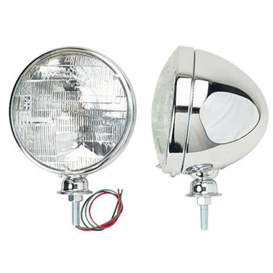 Chrome Dietz Type Headlights, Halogen Bulb, Universal Fit, High & Low ...