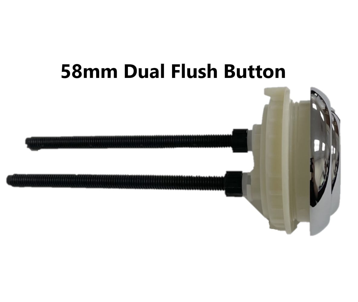 Chrome Dual Flush Toilet Top Flush Button (58 mm) (6-inch rods ...
