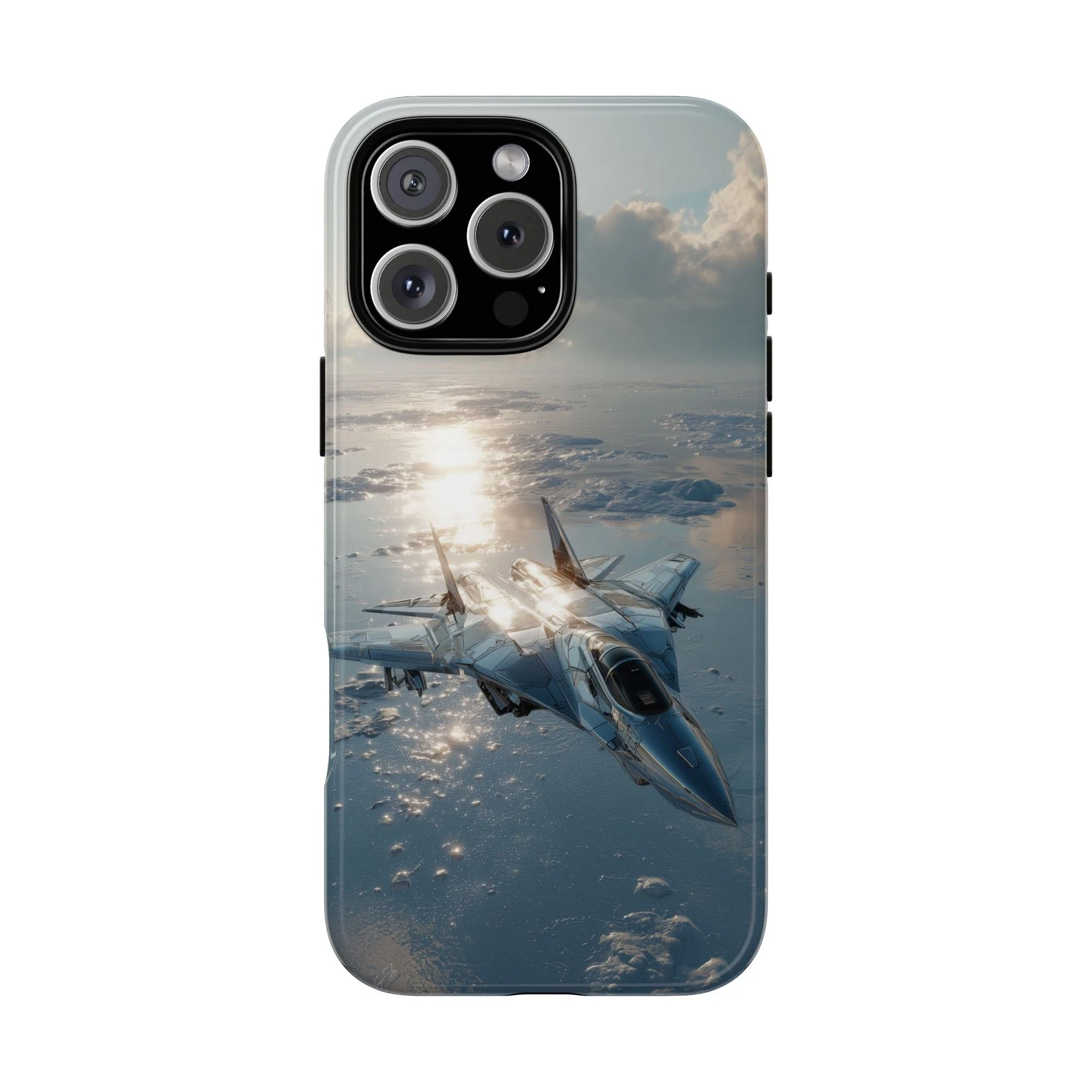Chrome F-35 Jet Fighter Plane Phone Case for iPhone 11-17 Pro Max ...