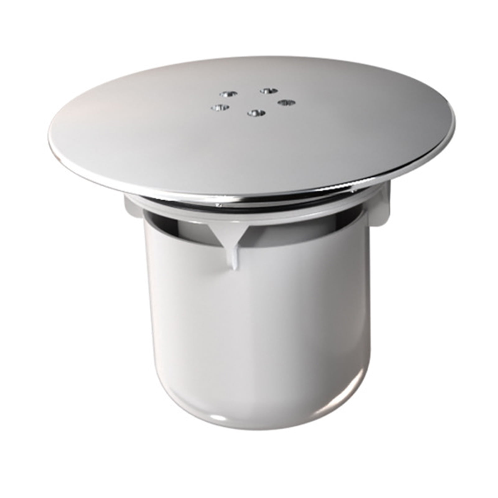 Chrome Finish Shower Drain Cover Easy Installation Dip Cup Fast-Flow ...