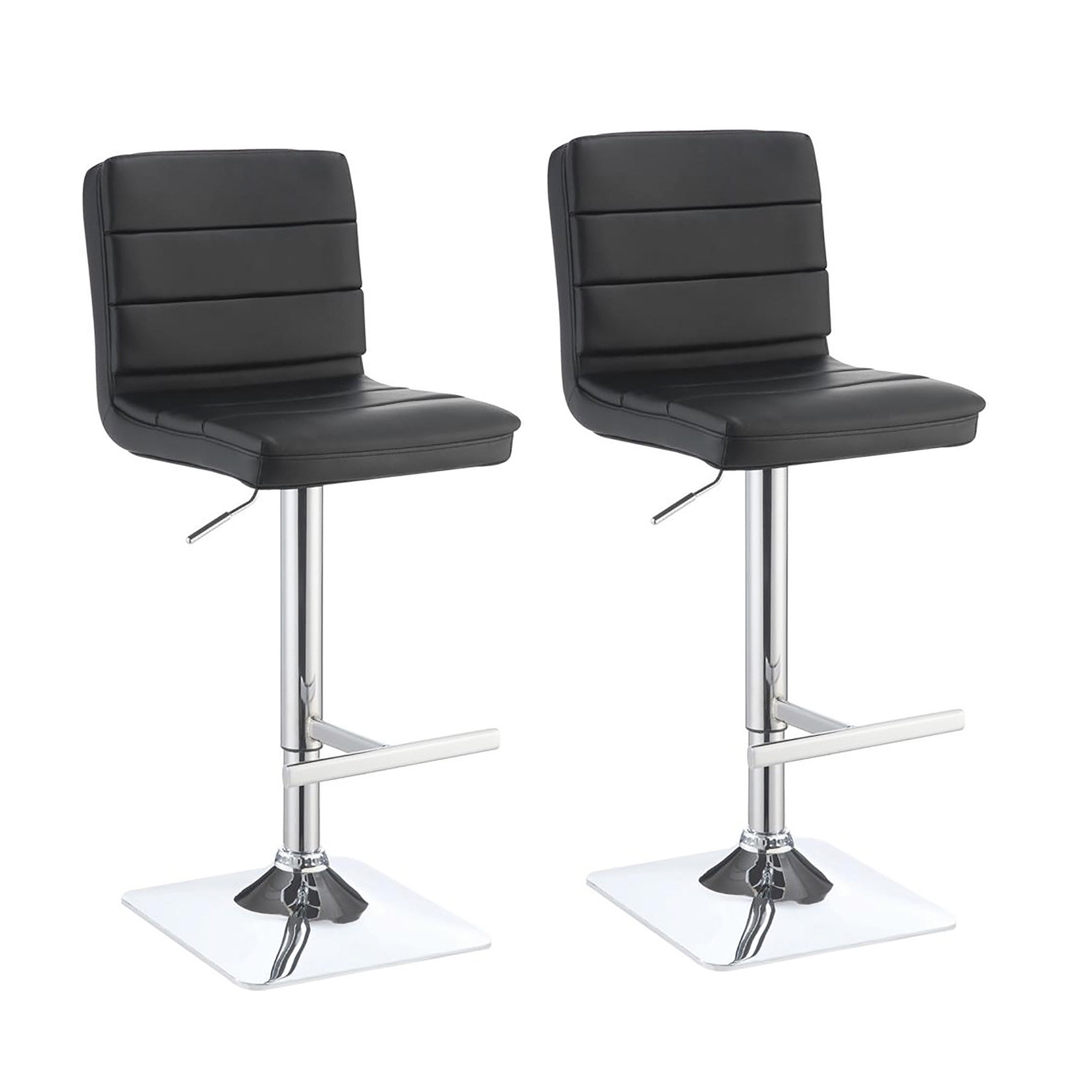 Chrome-Finished Pedestal Bar Stool+Height-Adjustable Function"-"Family ...