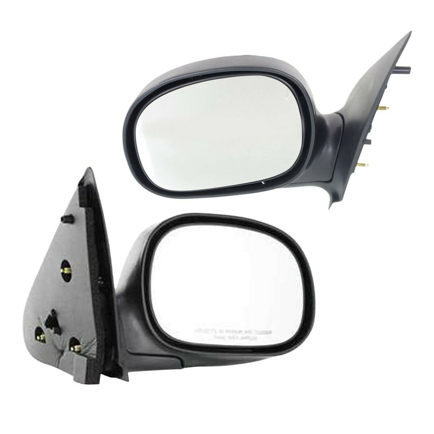 Kool Vue Chrome Manual Mirrors Pair for F150 F250 Truck, Rear Assembly ...
