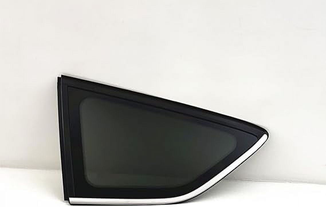 Chrome Frame Style Tempered Driver Left Side Rear Quarter Window ...
