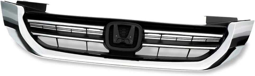 Chrome Front Bumper Upper Hood Grill Compatible with Honda Accord Sedan ...