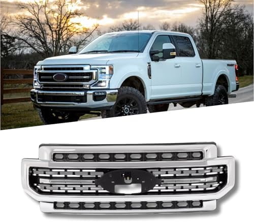 Chrome Front Grille Grill Compatible with Ford F250 F350 2020 2021 2022 ...