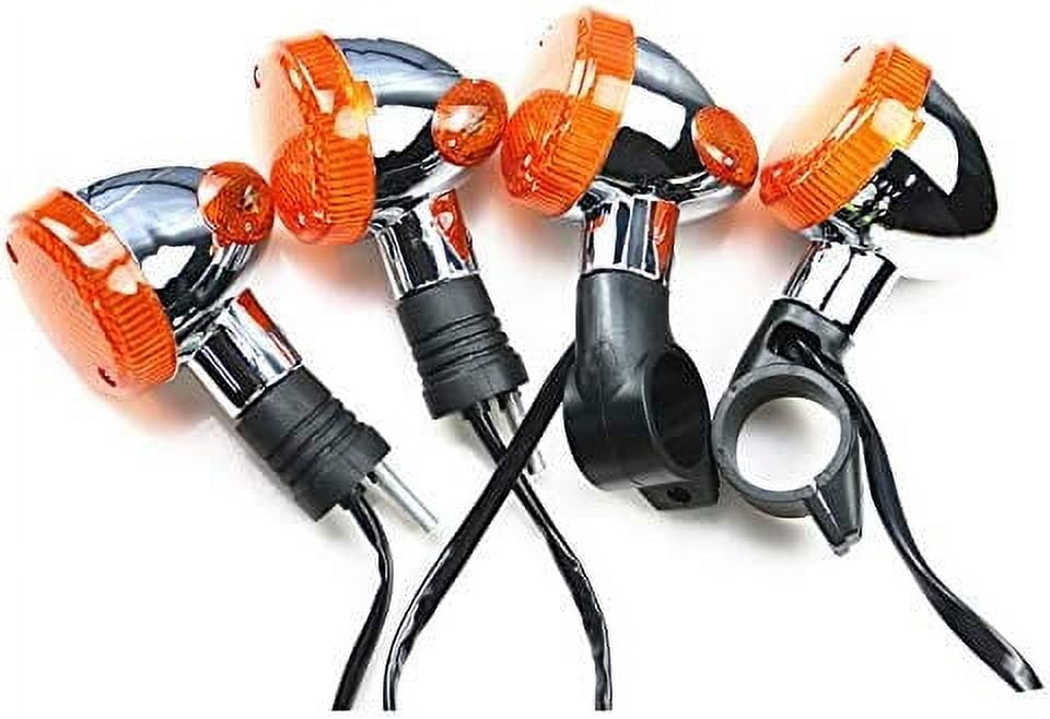 Chrome Front and Rear Turn Signal Indicator Lights for Honda Steed 600 ...
