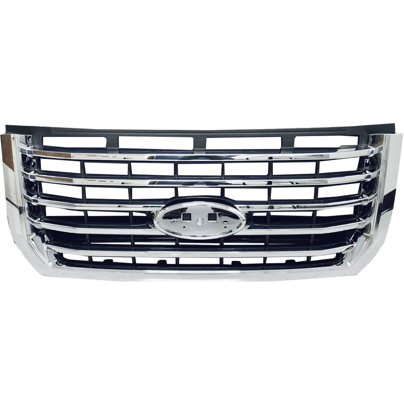Chrome Front Upper Grill Grille Horizontal Style Billet Insert-Chrome ...