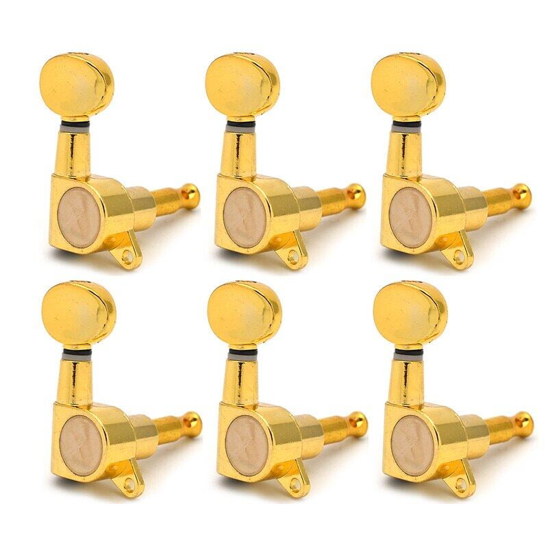 Chrome Gold Inline Guitar Tuning Pegs keys Tuners Machine Heads for ...