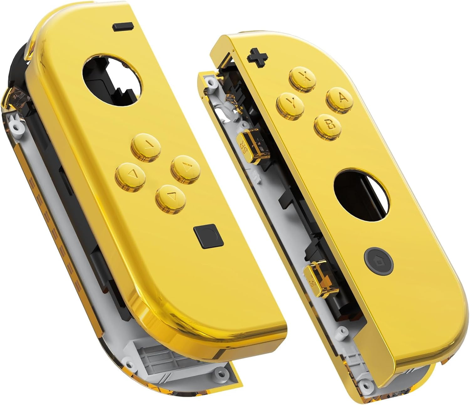 Chrome Gold Joycon Handheld Controller Housing with Full Set Buttons ...