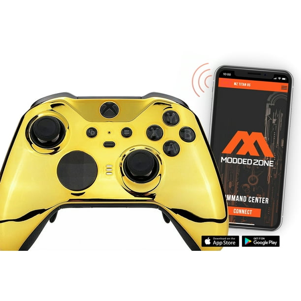 Chrome Gold SMART Xbox One ELITE 2 Series Custom Rapid Fire Modded ...