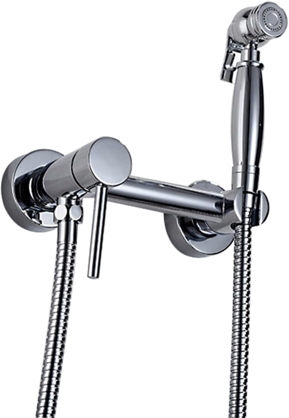 Chrome HandheldToilet Sprayer Kit with Cold and Hot Water, Wall Mounted ...
