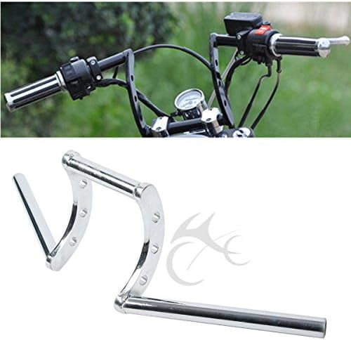 Chrome Handlebar 1" Z Bars Fits For Harley Custom Bobber Softail Dyna ...