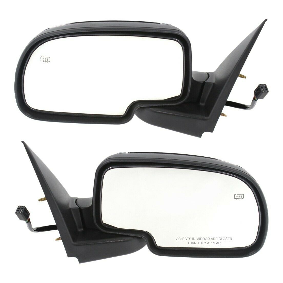 Chrome Heated Power Side View Mirrors L+R Pair Set For Cadillac Chevy ...