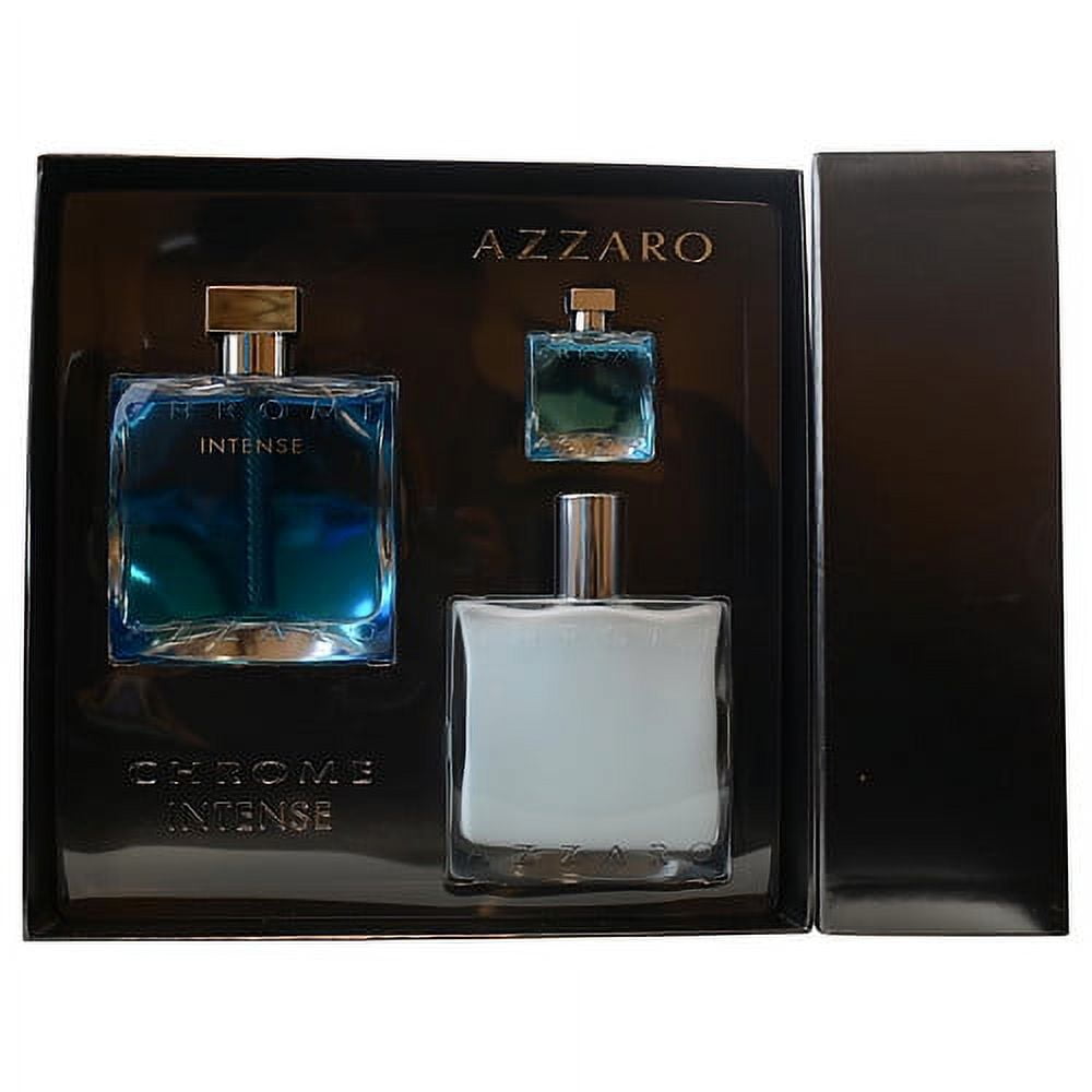 Chrome Intense Set-Edt Spray 3.4 Oz & Aftershave Balm 3.4 Oz & Edt .24 ...
