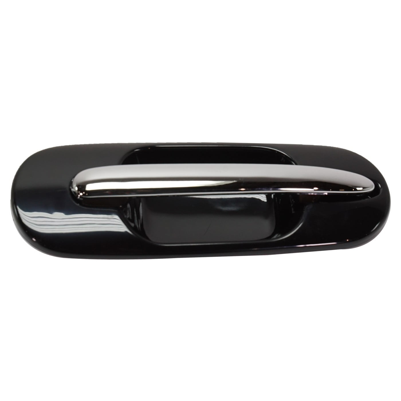 Chrome Lever with Smooth Black Bezel Exterior Door Handle - Right Rear ...