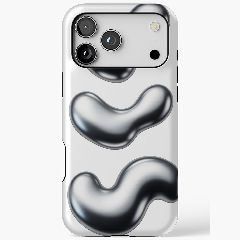 Chrome Liquid Futuristic Metallic for iPhone Case 17 16 15 14 13 12 11 ...