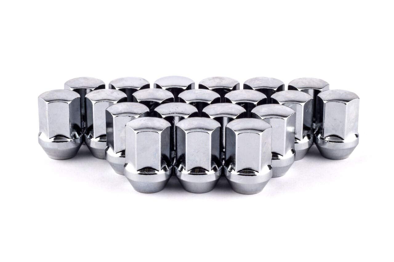 Chrome Lug Nuts OEM Factory Bulge Acorn For Chevy GMC Stock Wheels with ...