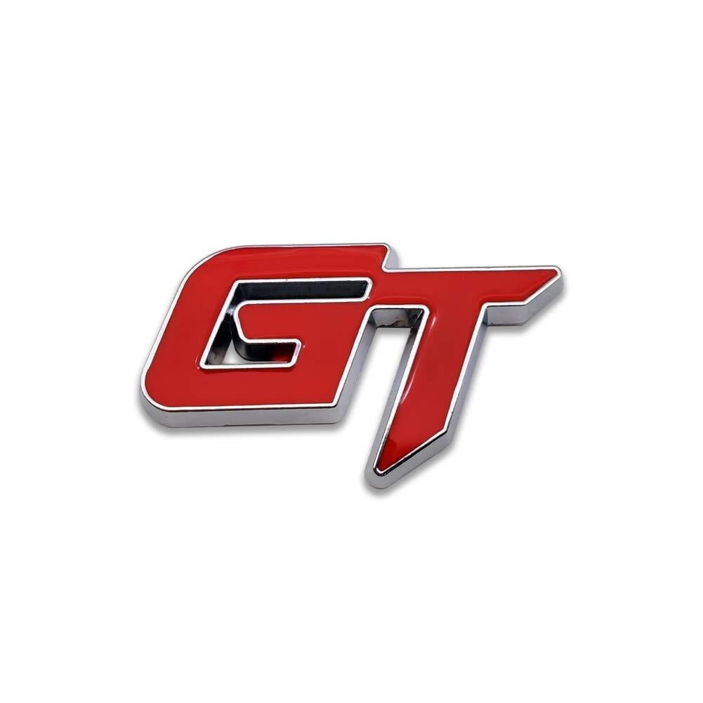 Chrome Metal GT Logo Car Emblem Premium 3D Badge Auto Racing Sport ...