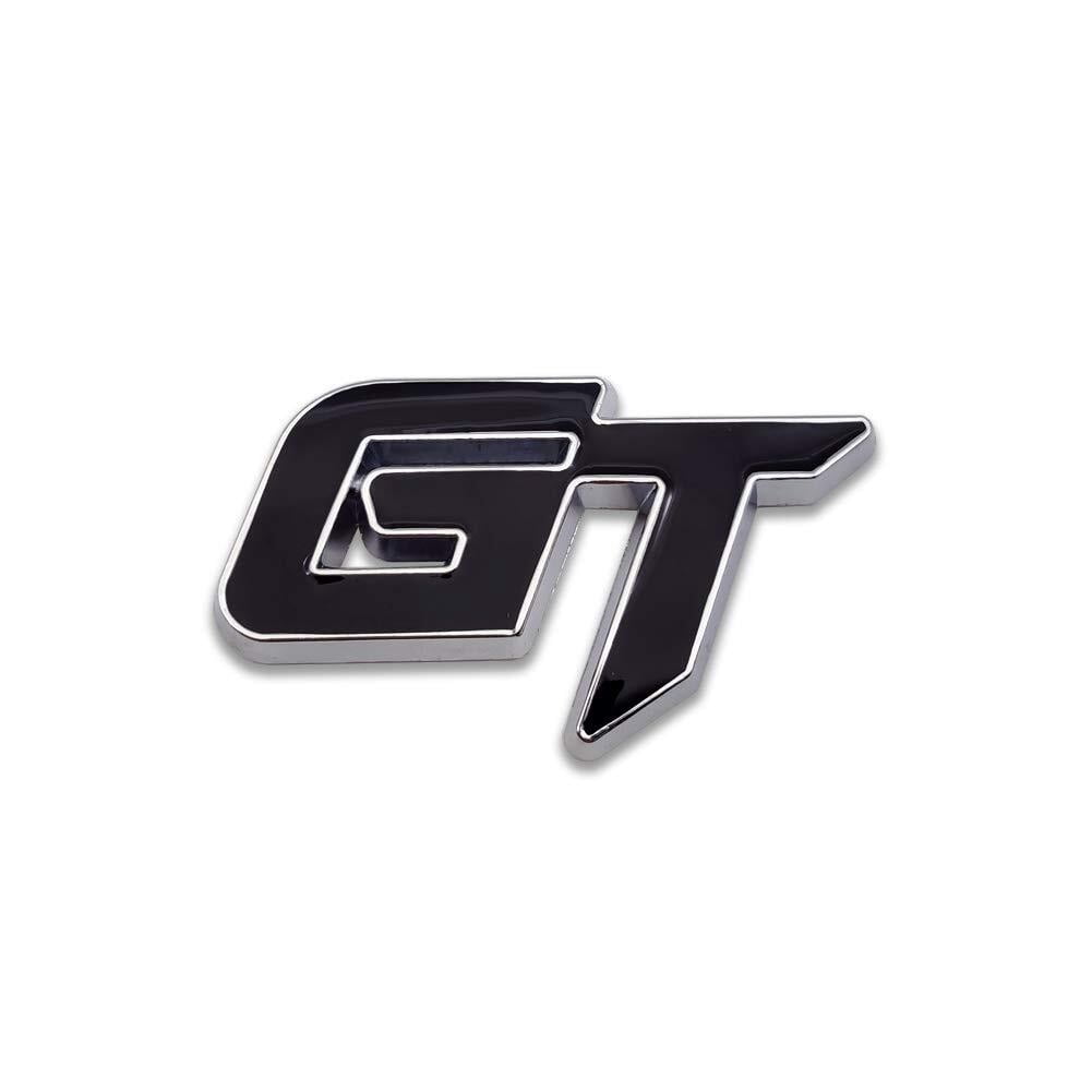 Chrome Metal GT Logo Car Emblem Premium 3D Badge Auto Racing Sport ...