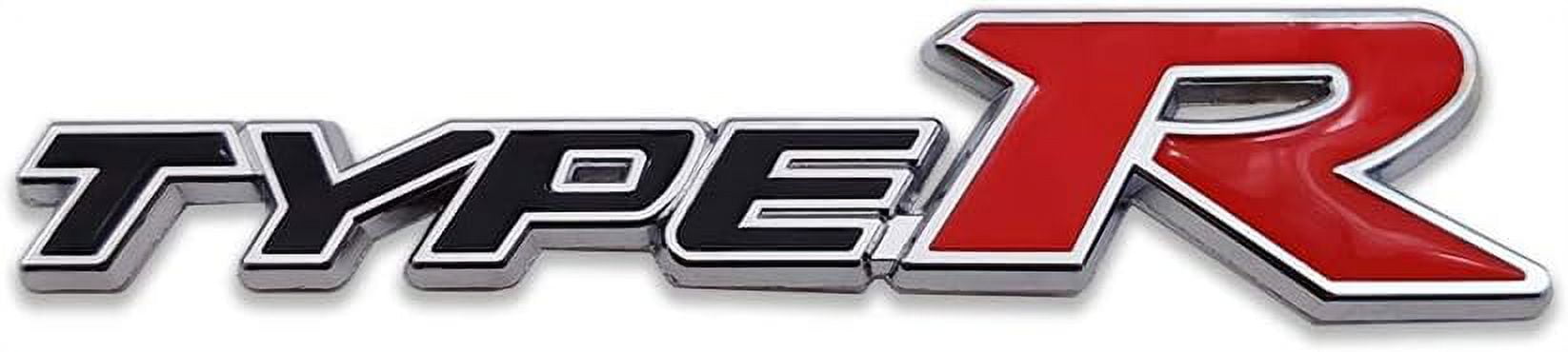 Chrome Metal Type-R Logo Car Emblem Premium 3D Racing Sport Badge Turbo ...