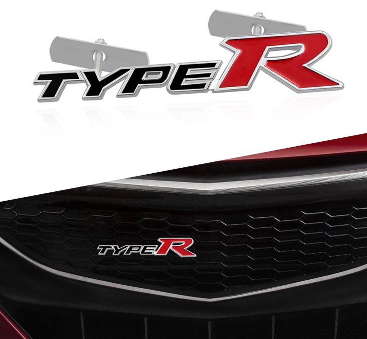 Chrome Metal Type R Logo Car Front Grille Emblem - Walmart.com