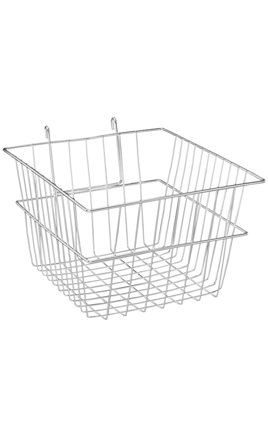 SSWBasics Chrome Mini Wire Grid Basket for Wire Grid - 12''L x 12''W x ...