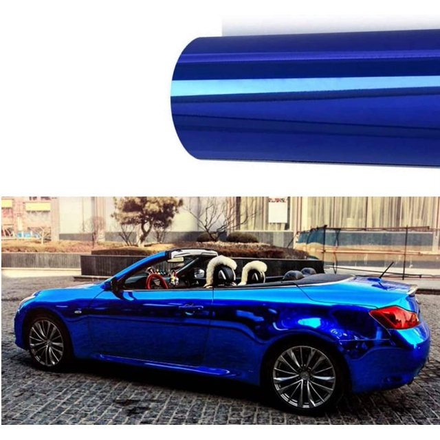 Chrome Mirror Vinyl Film Wrap Sticker Decal Stretchable Reflective Free ...