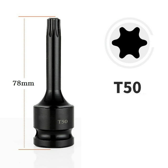 Chrome Molybdenum Steel Hex Torx Screwdriver Bit Socket T20 T100 1PC ...