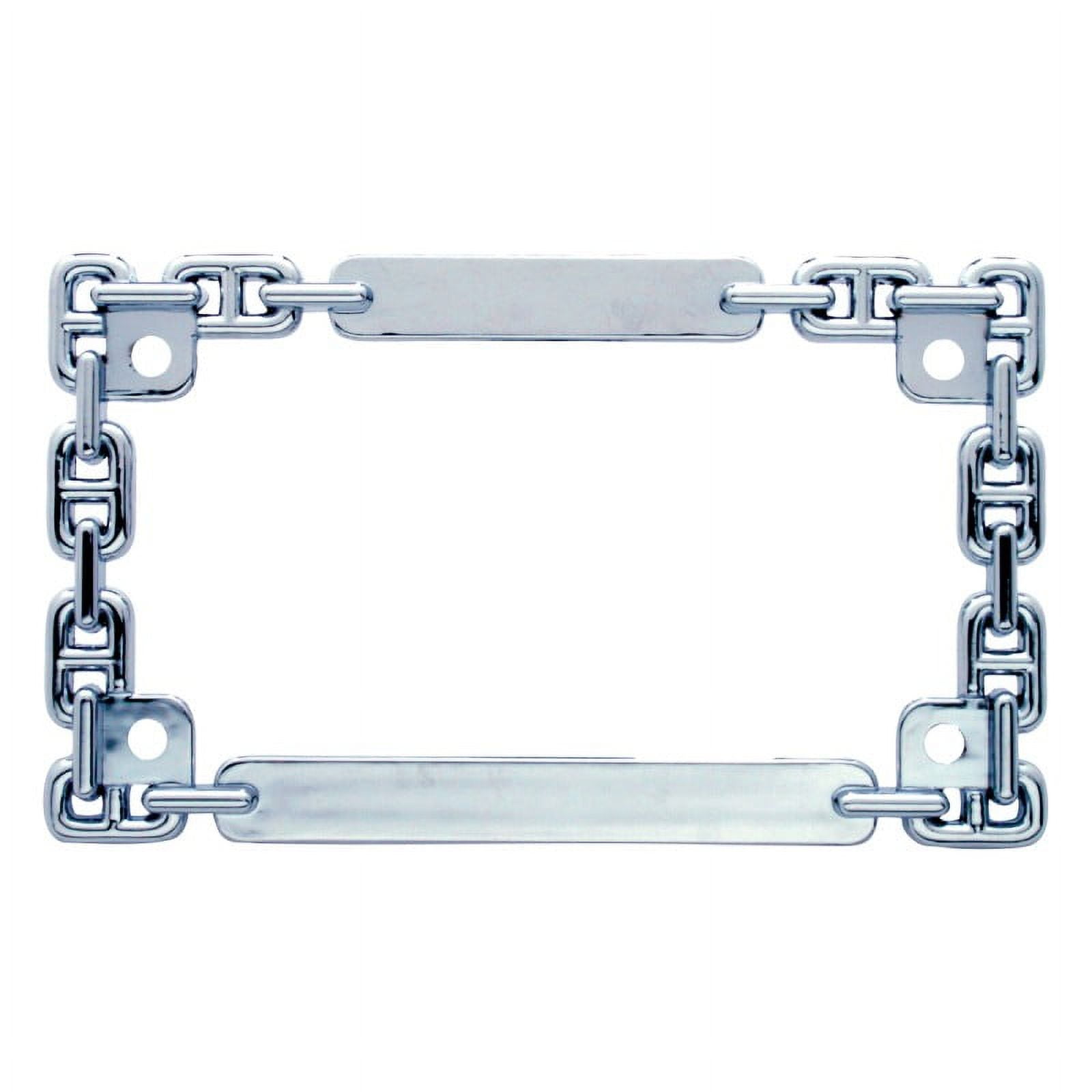 Chrome Motorcycle License Plate Frame Chain Link Harley License Frame ...