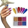 Chrome Nail Powder Manicure Six Color Solid Powder Local Gold 6,Nail ...