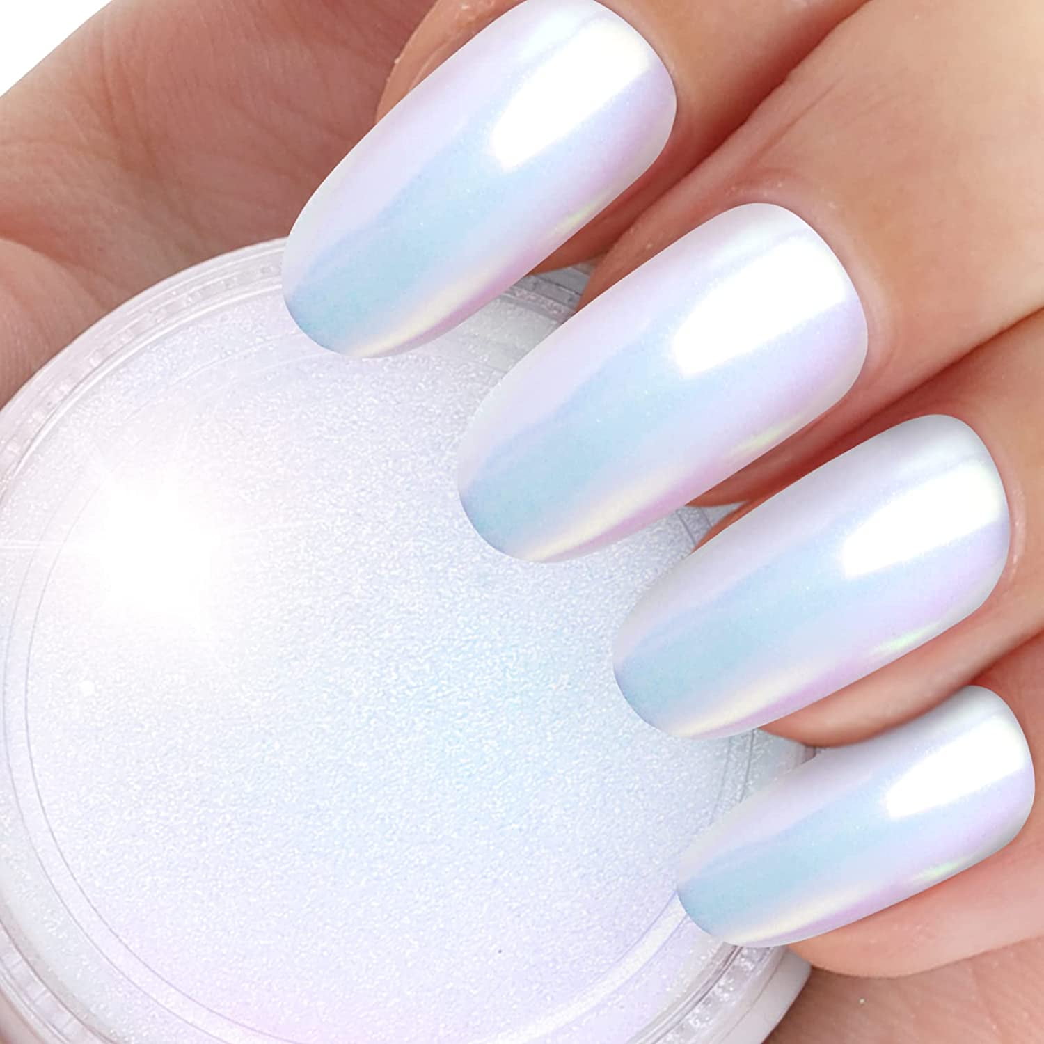 Chrome Nail Powder,Unicorn Mermaid Aurora Nail Powder,Iridescent ...