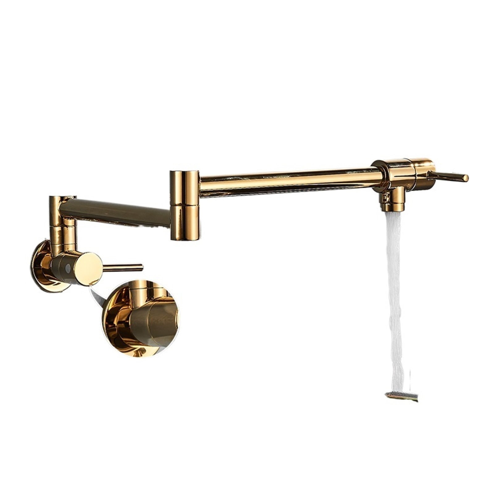 Chrome Nickel Black Brass Pot Filler Tap, Wall Mounted Kitchen Faucet ...