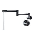 Chrome Nickel Black Brass Pot Filler Tap, Wall Mounted Kitchen Faucet ...
