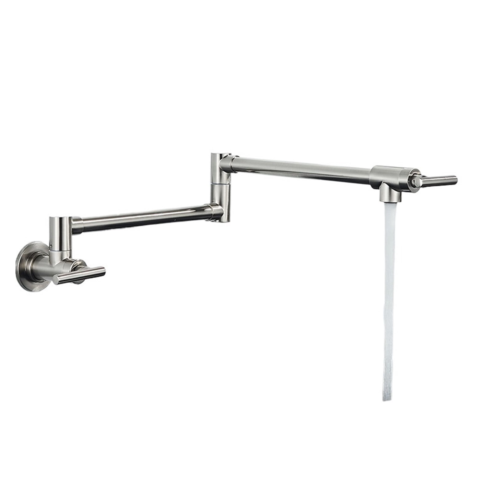Chrome Nickel Black Brass Pot Filler Tap, Wall Mounted Kitchen Faucet ...