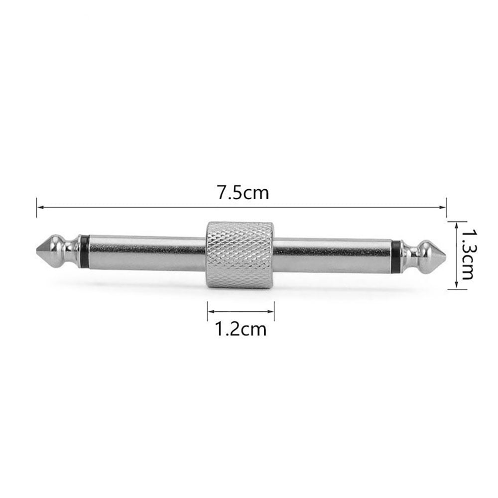 Chrome Pedal Coupler 1/4" Straight for Guitar Effect Pedal Connector ...