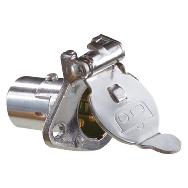 Chrome Plated 4-Way Trailer Connector Socket - Walmart.com
