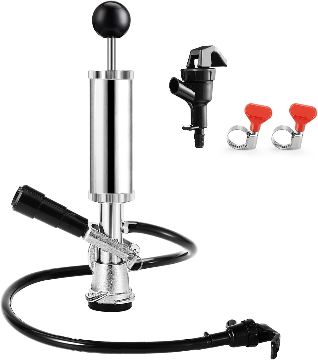 Chrome-Plated Beer Keg Tap Pump for Keg Party 4 Inches Mini American D ...