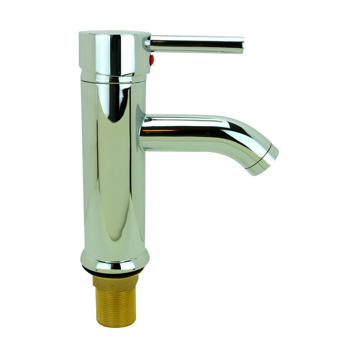 Chrome-Plated Brass Round Ergonomic Single Lever Faucet Bathroom Sink ...