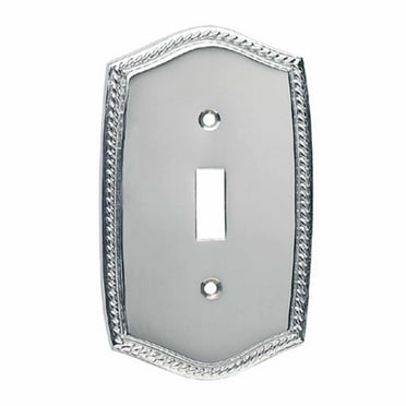 Amerelle 42DSCH Decor Collection Cast Metal Duplex Wallplate, Frosted ...