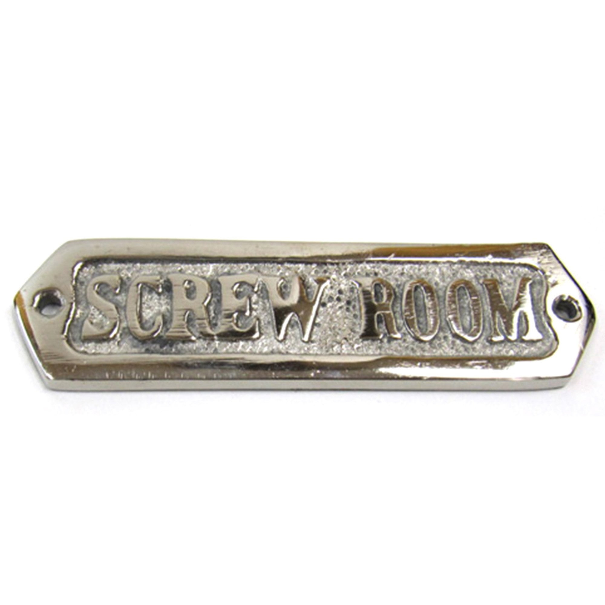Chrome Plated Sign "SCREW ROOM" - Walmart.com
