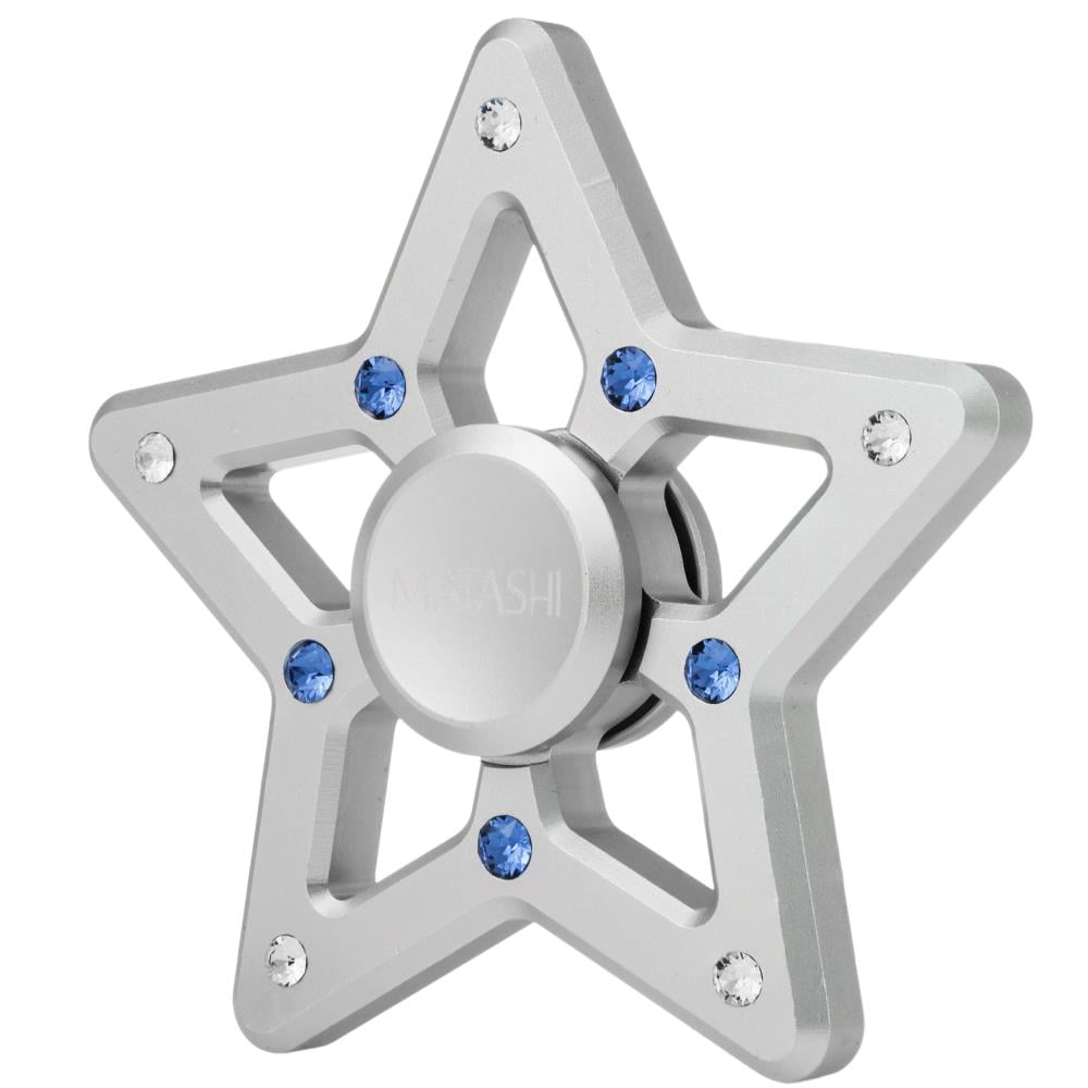 Chrome Plated Star Fidget Spinner Toy, Hand Finger Spinner Stress and ...