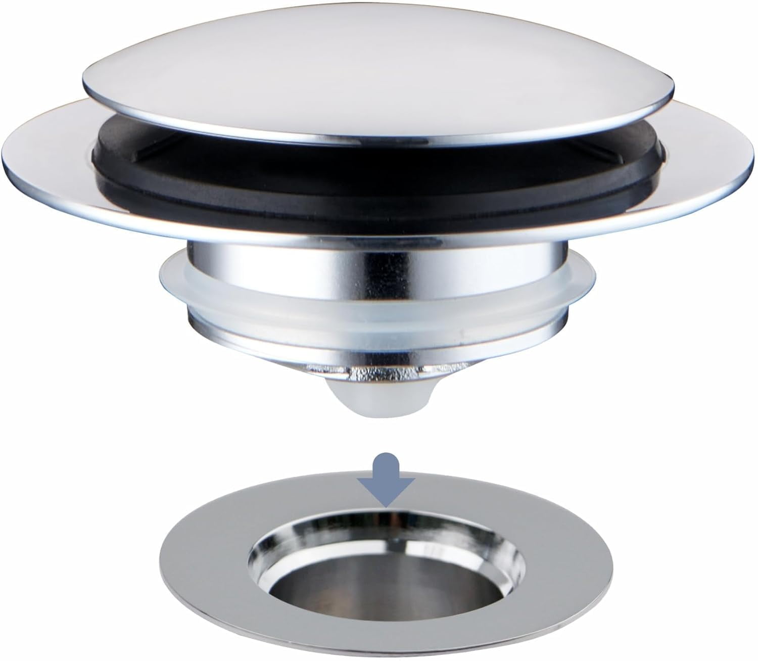 Chrome Plated Universal Tub Dain Stopper, Pop Up Bath Drain Tip Toe ...