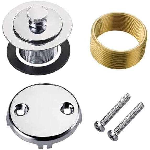 Chrome Polished Bathtub Tub Drain Conversion Kit Assembly, Lift and ...